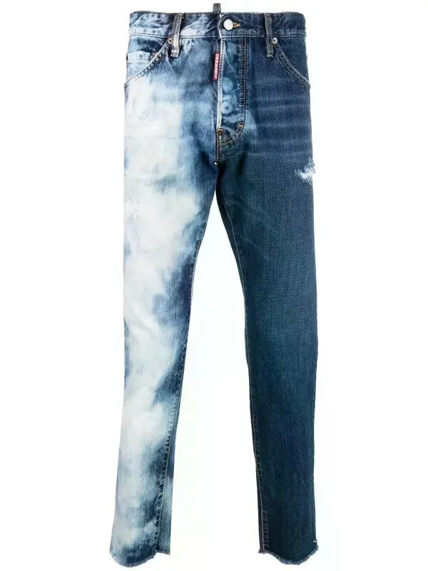 Dsquared2 Washed Denim Straight-leg Jeans