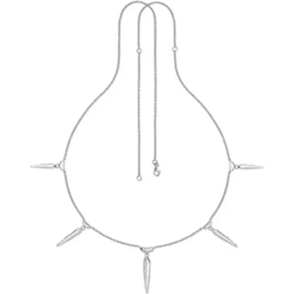 LUCY QUARTERMAINE Multi Icicle Drop Necklace - Sterling Silver