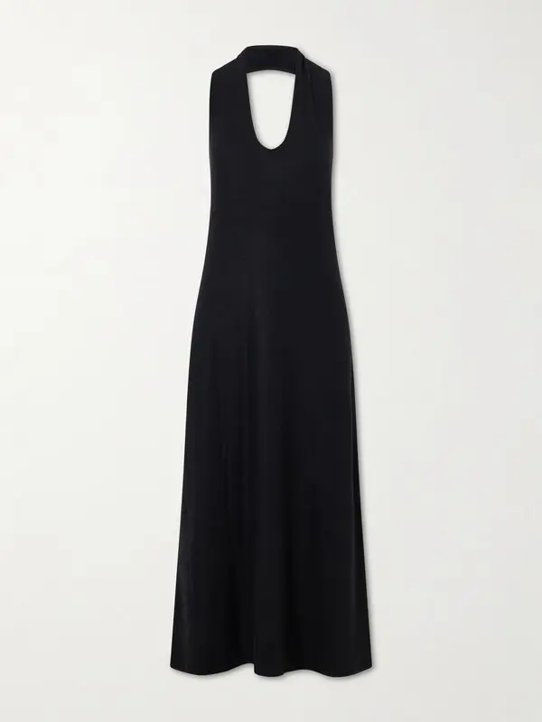 LESET Lauren Stretch-knit Maxi Dress - Black