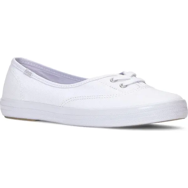 Keds® The Mini Slip-on Sneaker - White Canvas
