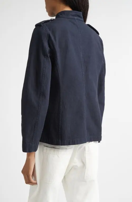 NILI LOTAN Raymond Military Cotton Jacket - Midnight