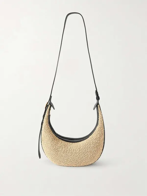 Khaite Augustina Small Raffia Shoulder Bag - Neutral