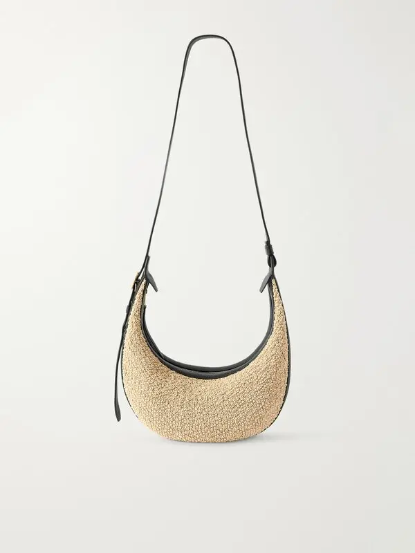 Khaite Augustina Small Raffia Shoulder Bag - Neutrals