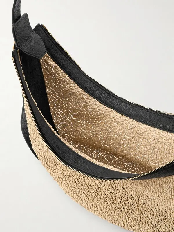 Khaite Augustina Small Raffia Shoulder Bag - Neutrals