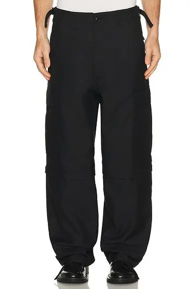 VOWELS Zip Off Cargo Pants - Black