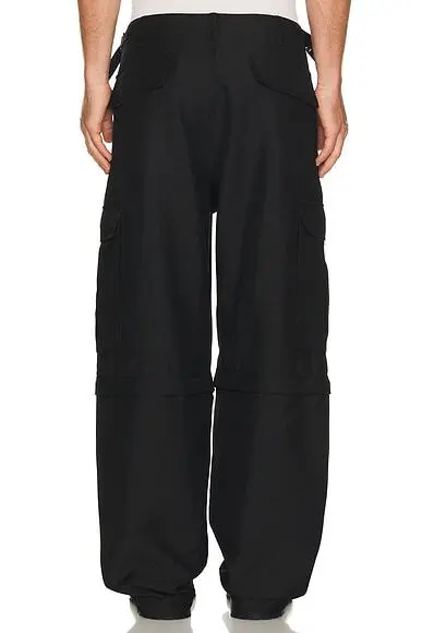 VOWELS Zip Off Cargo Pants - Black