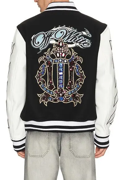 Off-White Royal Jewels Wool Varsity Jacket