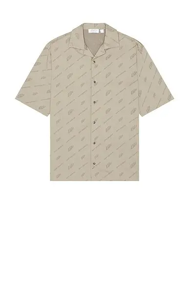 Off-White Jacquard Bowling Shirt - Stone