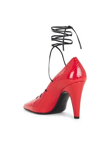 Alaïa Lace Up Pointed Toe Pumps