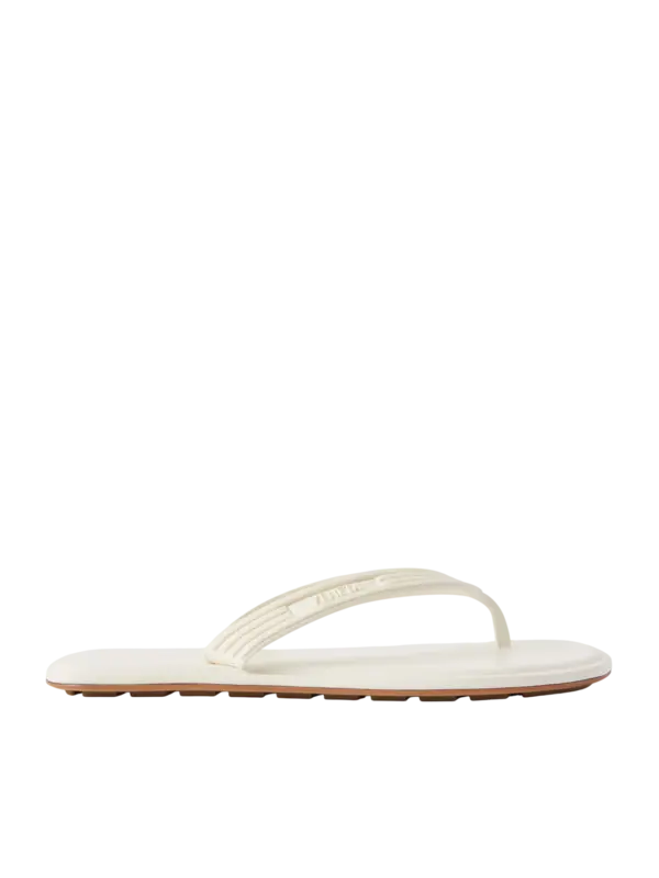 Bottega Veneta Sampieri Flat Thong Flip Flops - White