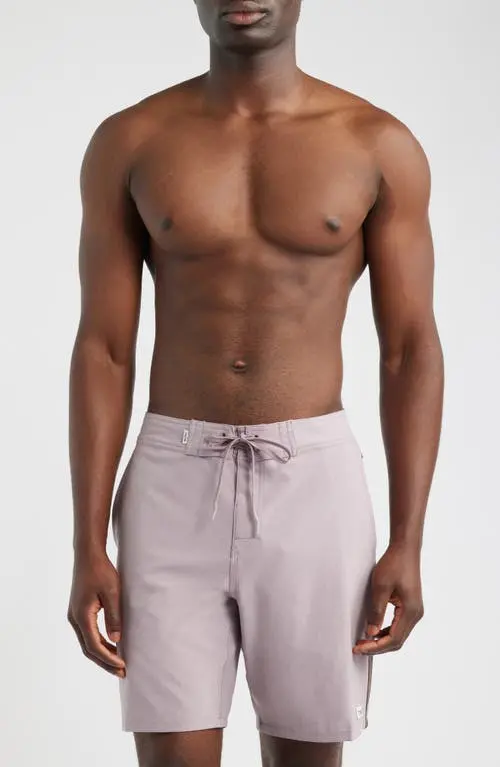 TENŌRE Striped Board Shorts - Zinc