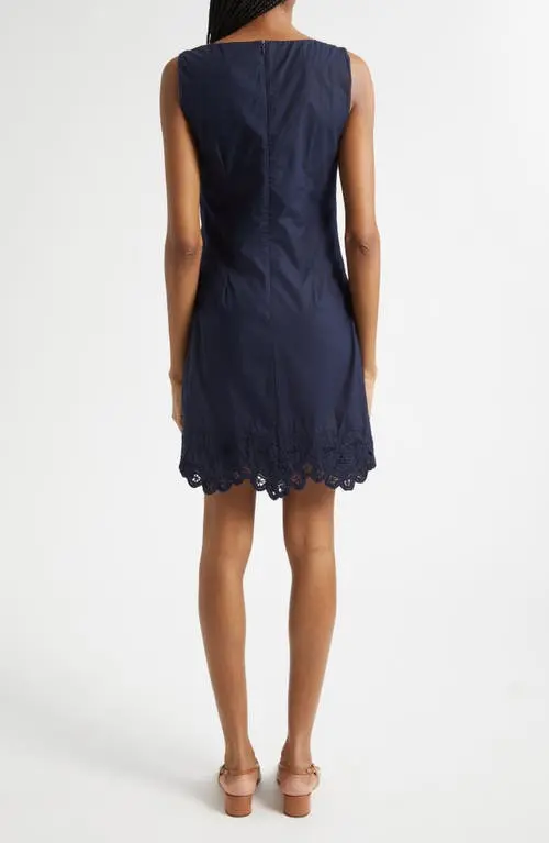 Veronica Beard Shanice Embroidered Linen-blend Dress