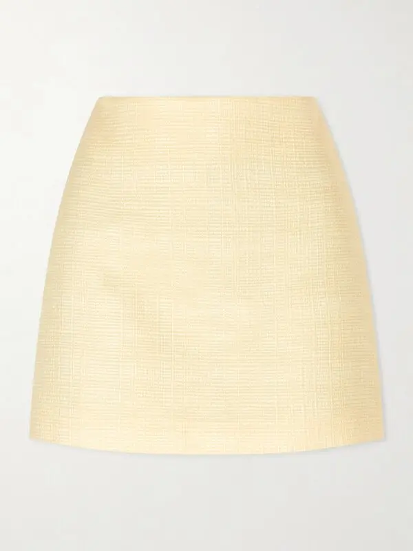 BLAZÉ MILANO Ourway Cotton-blend Mini Skirt - Yellow