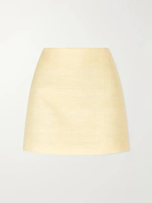 BLAZÉ MILANO Ourway Cotton-blend Mini Skirt - Yellow