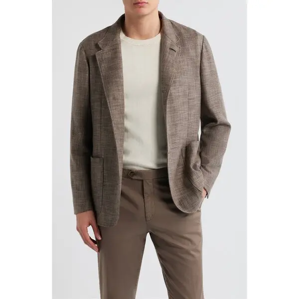 Canali Bruma Trim Fit Mélange Sport Coat - Light Brown