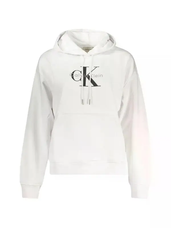 Calvin Klein Core Logo-print Hoodie - White