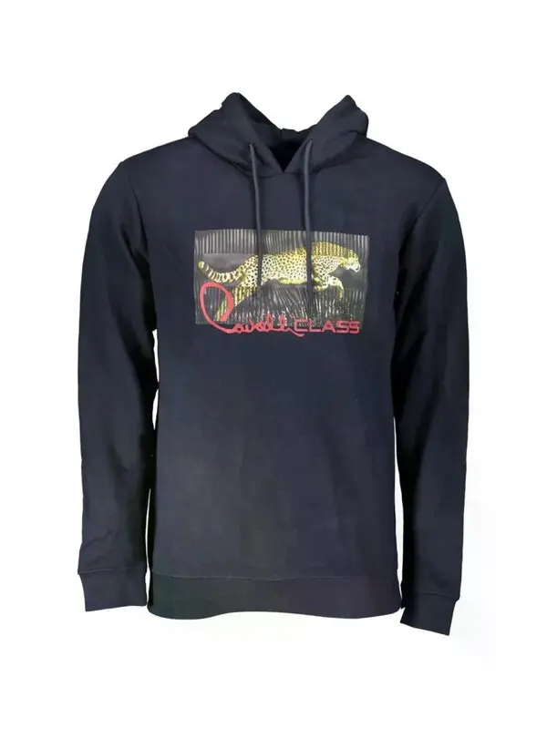 Roberto Cavalli Graphic Hoodie - Blue
