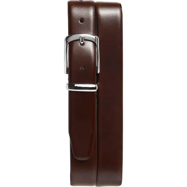 Nordstrom Cory Leather Belt - Brown Bitter