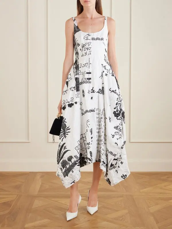 Erdem Printed Cotton-blend Gown