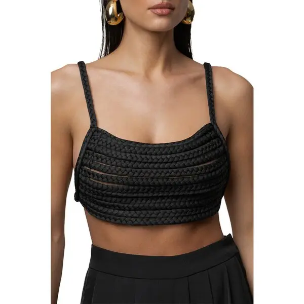 JLUXLABEL Sofie Braided Top - Black