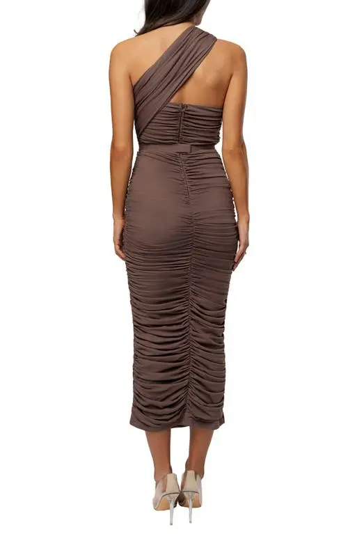 JLUXLABEL Opulent Ruched Midi Dress