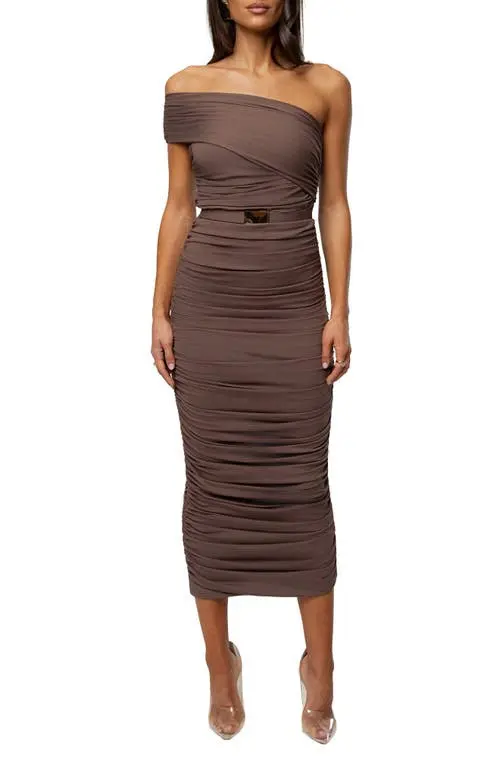 JLUXLABEL Opulent Ruched Midi Dress