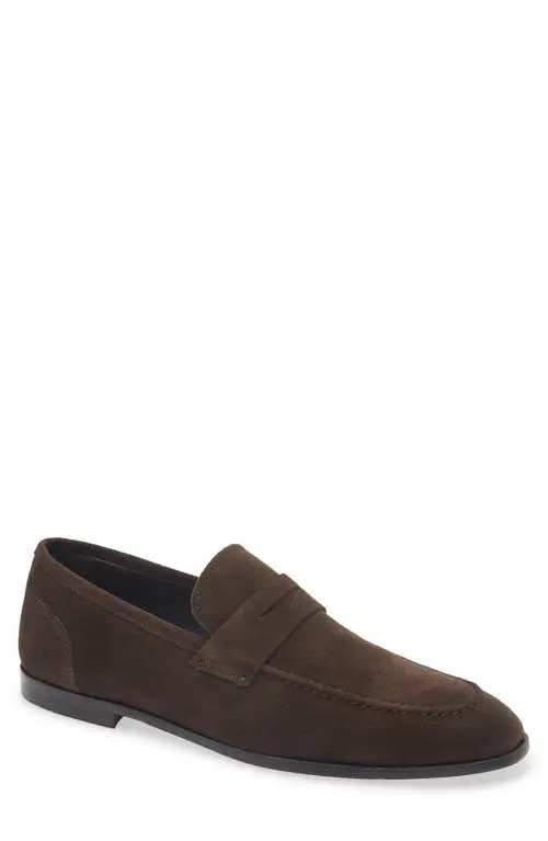To Boot New York Patrick Suede Penny Loafer - Maestro Caffe