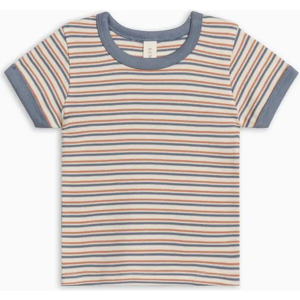 COLORED ORGANICS Organic Andy Ringer Tee - Voyage Stripe/sea + Ridge