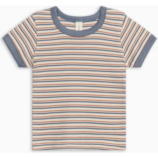 COLORED ORGANICS Organic Andy Ringer Tee - Voyage Stripe/sea + Ridge