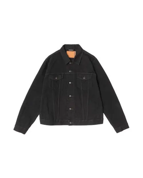 VOWELS Classic Trucker Denim Jacket - Black