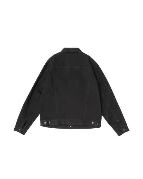 VOWELS Classic Trucker Denim Jacket - Black