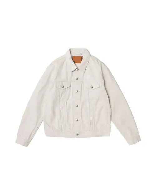 VOWELS Classic Trucker Denim Jacket - Ivory