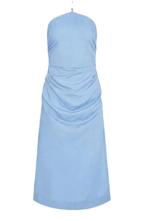 Onia Ruched Halter Midi Dress