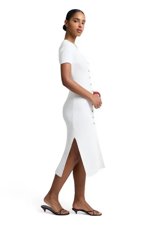 Onia V-neck Button-front Shirt Dress