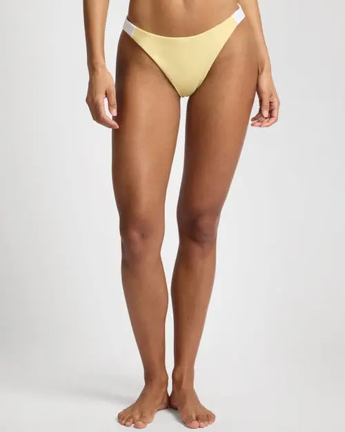 Onia Lucie Bikini Bottom - Limoncello/white