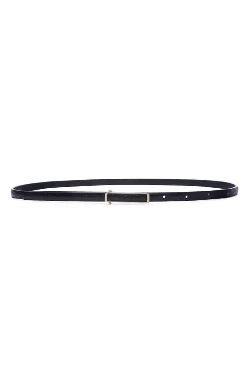 TOM FORD Croc Embossed Leather Belt - Black