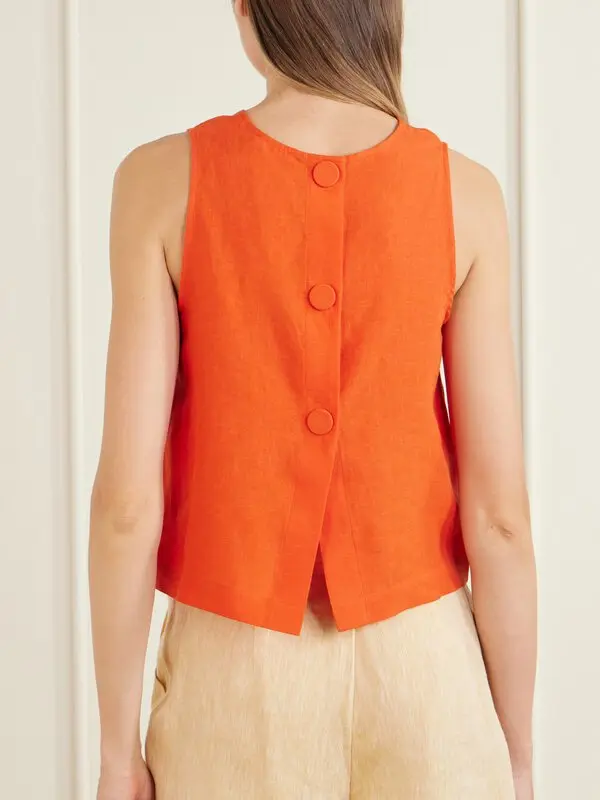 ERES Ravie Linen Tank - Orange