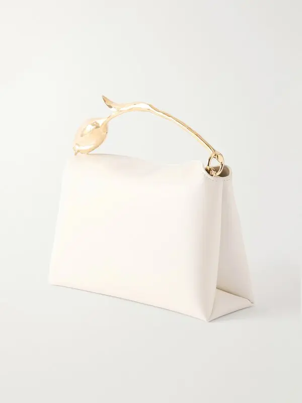 Erdem Bloom Embroidered Leather Clutch