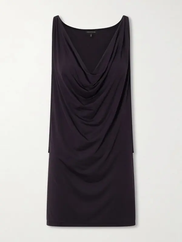 Kiki De Montparnasse Echauffe Draped Jersey Mini Dress - Black