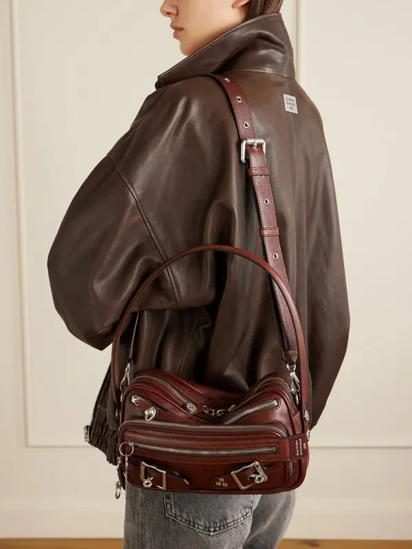 Acne Studios Camero Party Leather Shoulder Bag - Brown