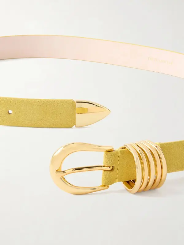 DEHANCHE 2.5 Cm Hollyhock Suede Belt - Yellow
