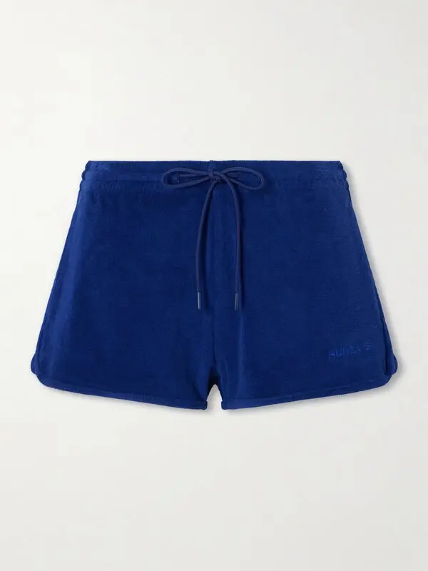 Hunza G Cotton-terry Shorts - Blue
