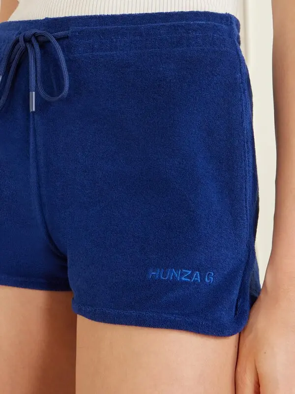 Hunza G Cotton-terry Shorts - Blue