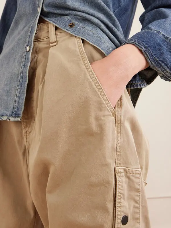 Citizens Of Humanity Flight Mid-rise Straight-leg Cargo Trousers - Brown