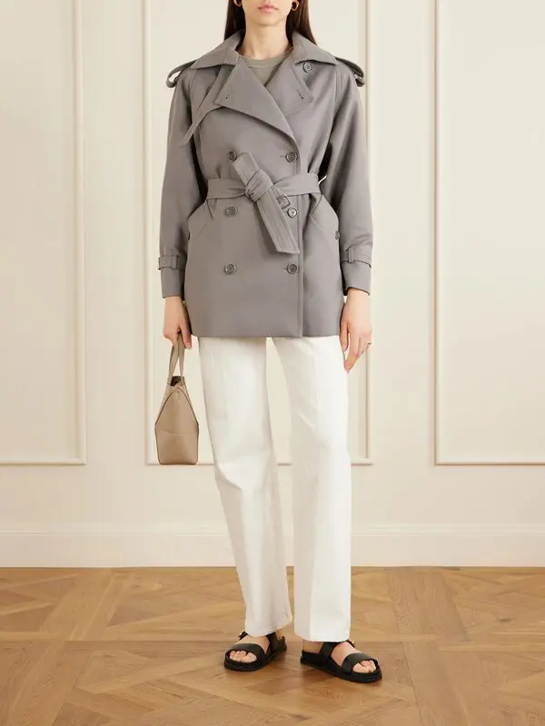 Max Mara Double-breasted Cropped Trench Jacket