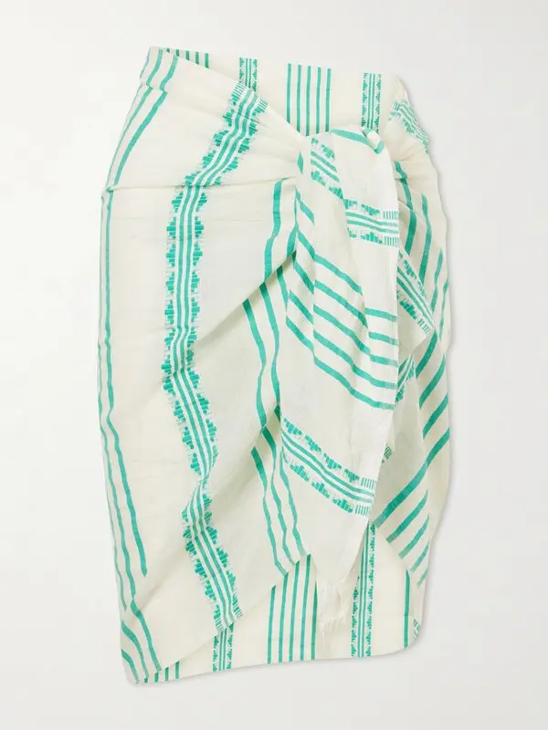 LEMLEM Lema Striped Cotton Cover-up - Green