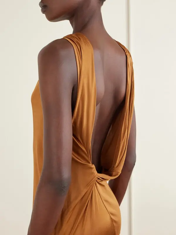 Rick Owens Shailee Draped Jersey Gown - Gold