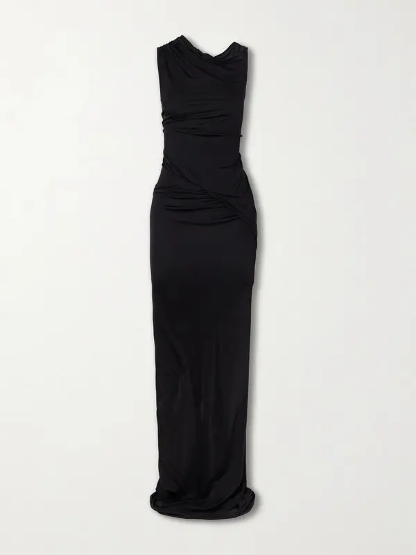 Rick Owens Shailee Draped Jersey Gown
