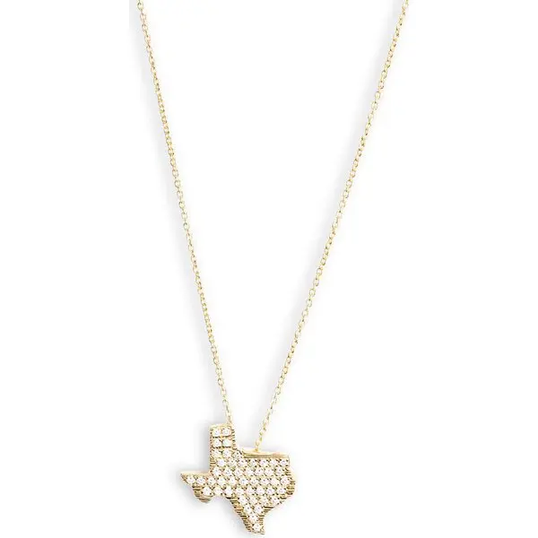Roberto Coin Tiny Treasures Diamond Texas Pendant Necklace - Yellow Gold