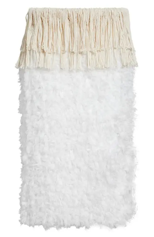 DIOTIMA Bambola Fringe Embellished Midi Skirt - White